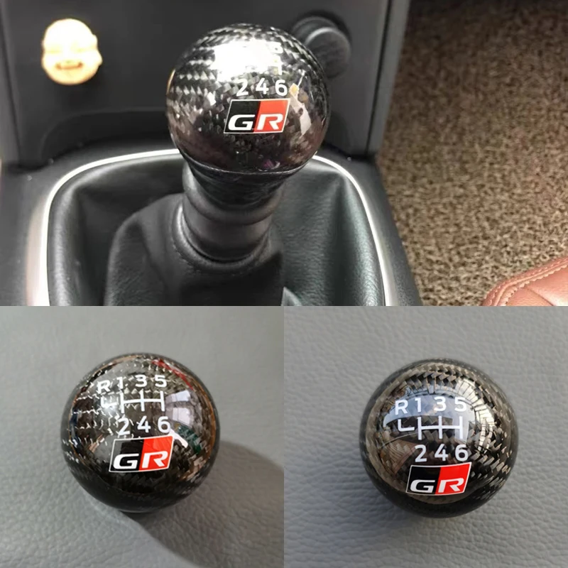 New-6-Speed-Racing-Carbon-Fiber-Gear-Shift-Knob-For-toyota-GR-Sport ...
