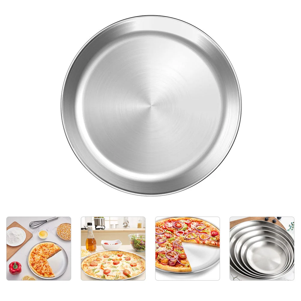 Western-Food-Plate-Serving-Tray-Round-Pizza-Cake-Pan-Baking-Grill ...