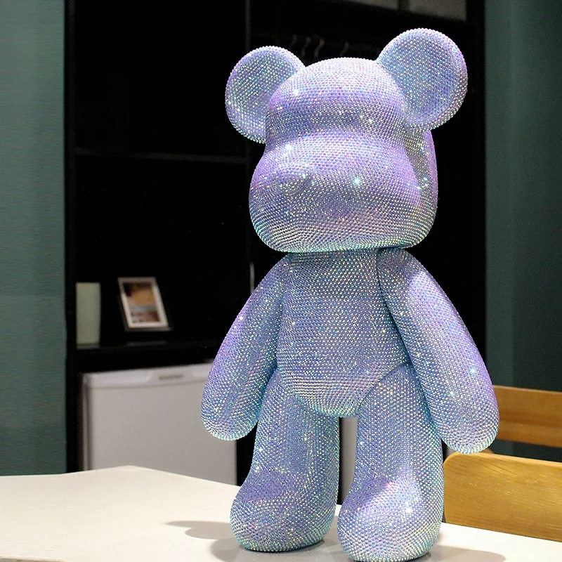 Large-Diamond-Bear-Figurines-DIY-Rhinestones-Violent-Bear-Statue-Art ...