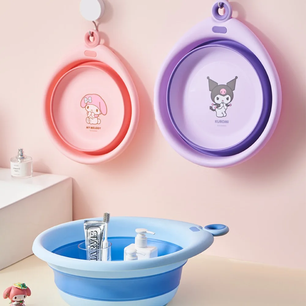 Sanrio-Cute-Cinnamoroll-Kuromi-Mymelody-CartoonPortable-Folding-Wash ...