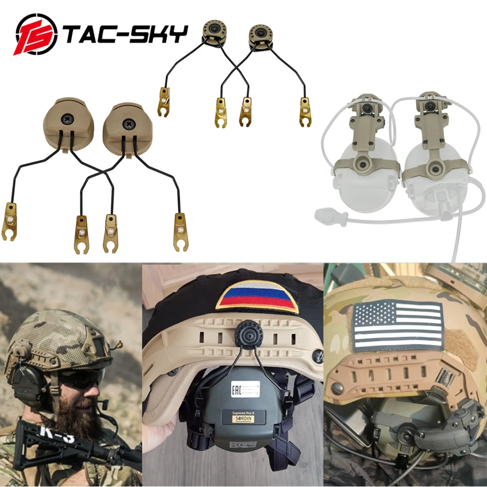 TS TAC-SKY Airsoft Hunting Sport Tactical Helmet Adapter ARC Bracket ...