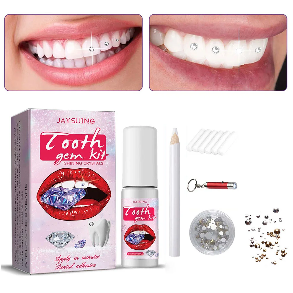 DIY-Tooth-Decoration-Kit-with-Curing-Light-Glue-Teeth-Reliable-Crystal ...