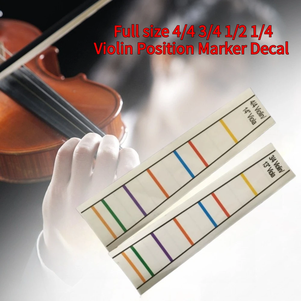 3pcs Full Size 4/4 3/4 1/2 1/4 1/8 Violin Position Marker Decal ...