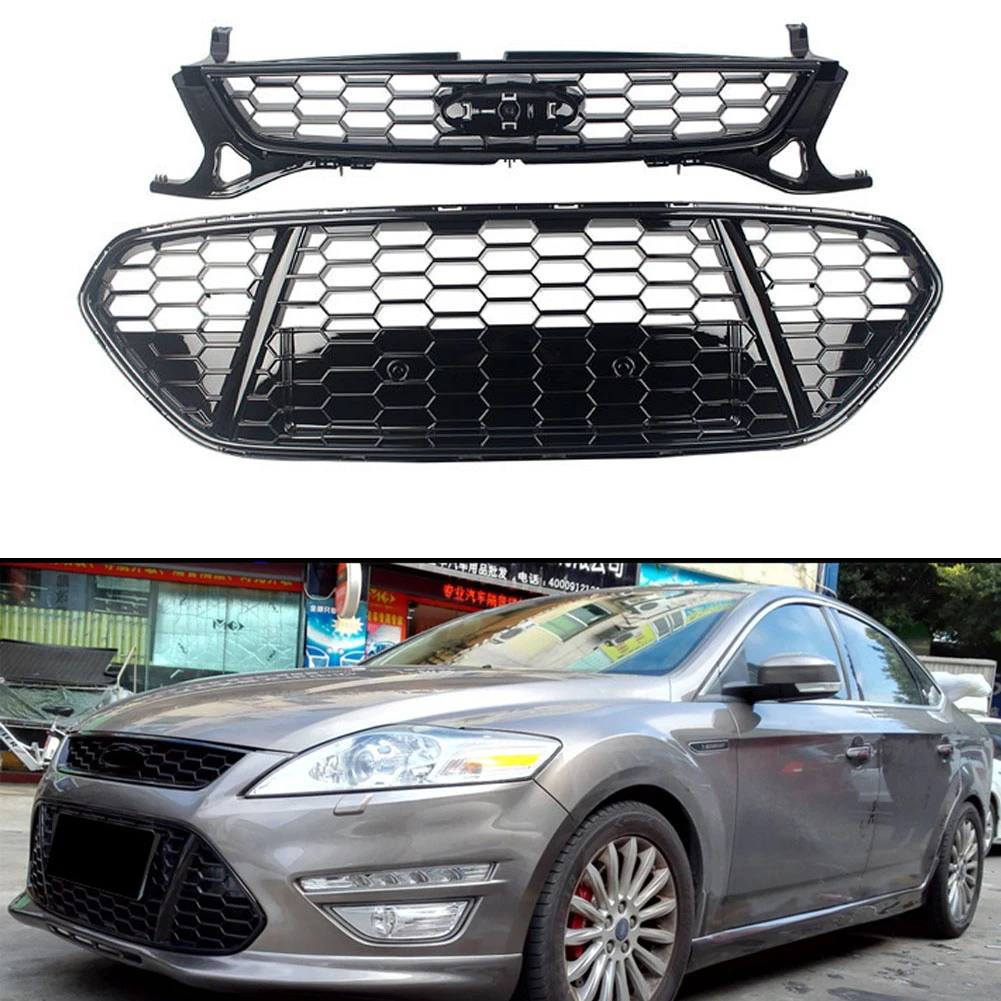 Front Upper Lower Grill Fit For Ford Mondeo 2011 2012 2013 Mk4 - Racing ...