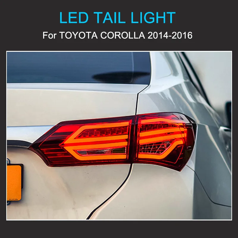 Pair LED Tail Lights Assembly For Toyota Corolla 2014 2015, 56% OFF