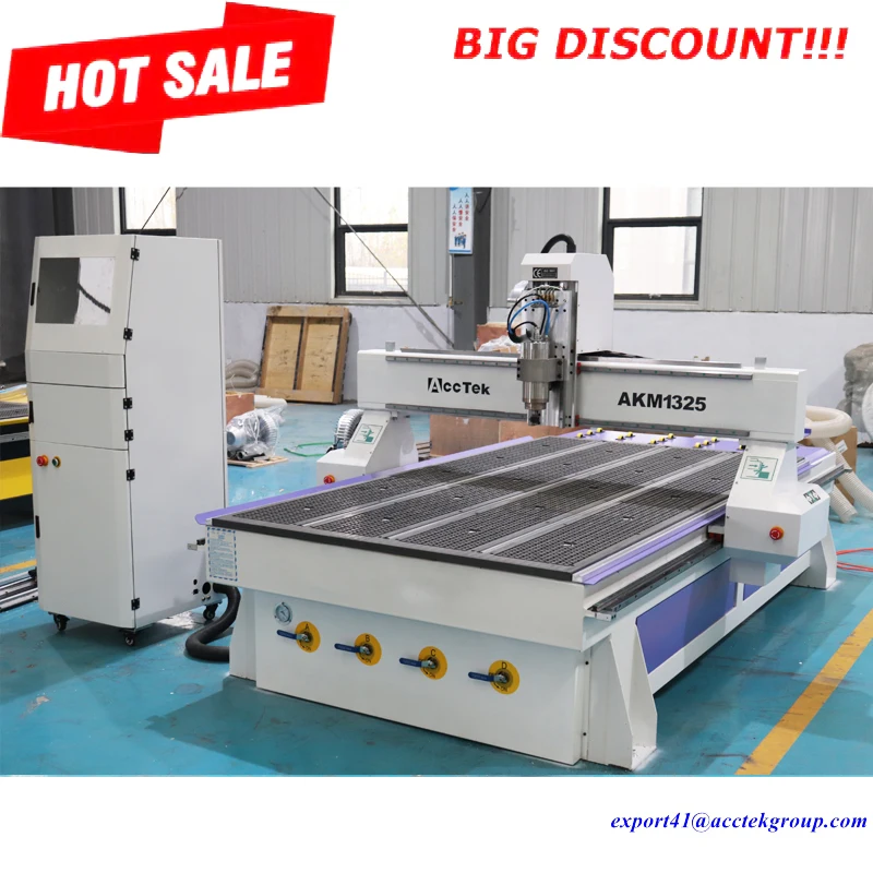 AccTek Good Wood Router 1325 1530 4X8 CNC Router 3D 3 Axis Wood CNC Machine 4 Axis Wood Design ...