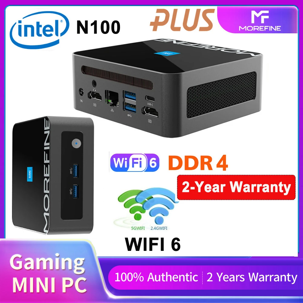MOREFINE N100 12th Gen Mini PC 3.7Ghz DDR4 M.2 2280 NVME Gaming ...