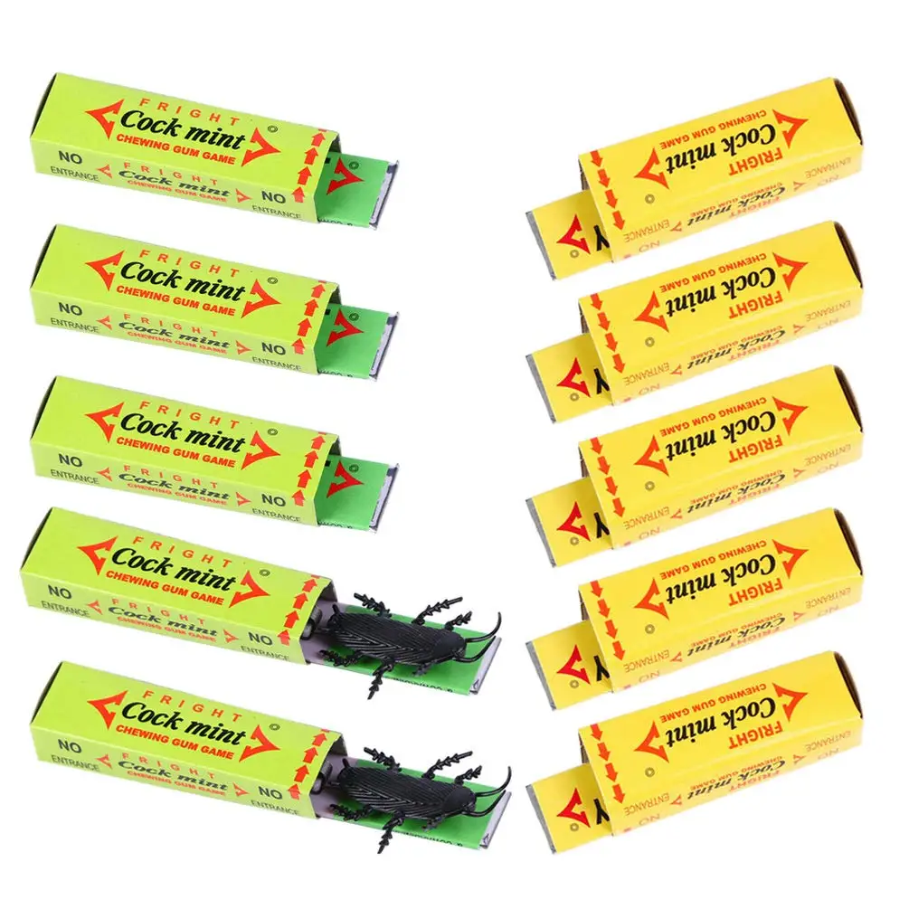 10pc-Funny-Joke-Shocking-Cockroach-Chewing-Gum-Prank-Scary-Toys-For ...