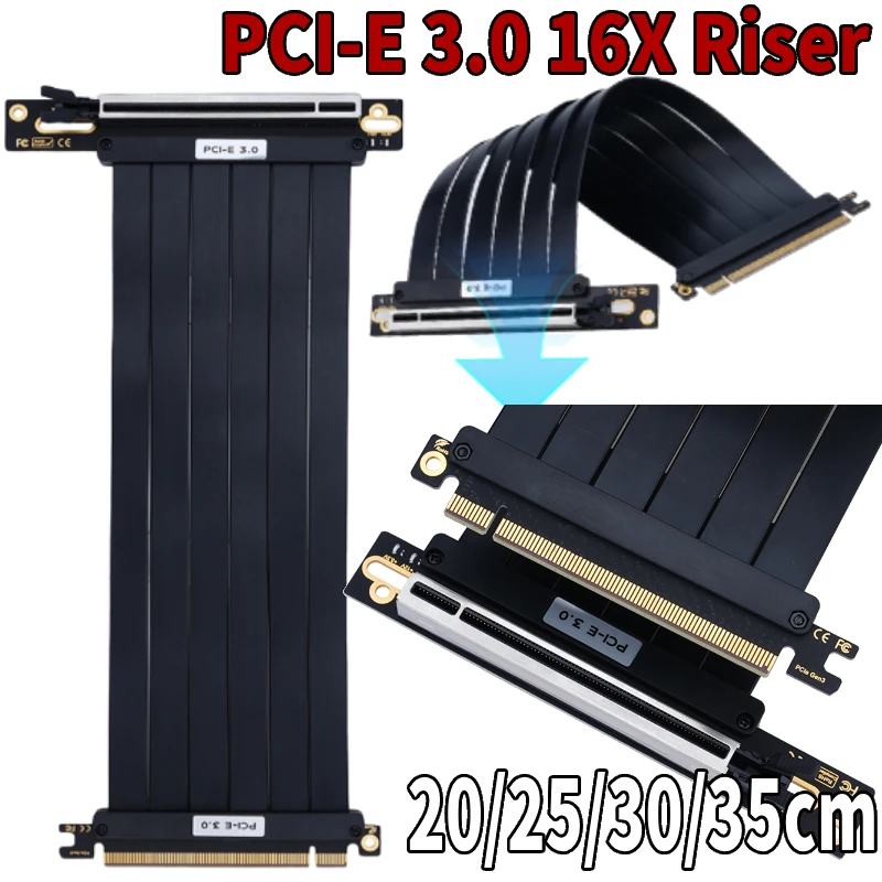 PCIe3.0 X16 Flexible Extender Card PCI Express Gen3 GPU Extension Cord ...