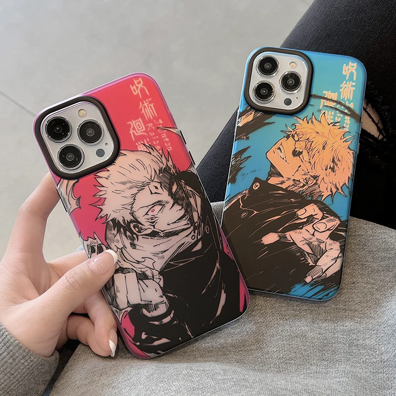 Cute-Anime-Jujutsu-Kaisen-Satoru-Gojo-Graffiti-Laser-Phone-Case-For ...