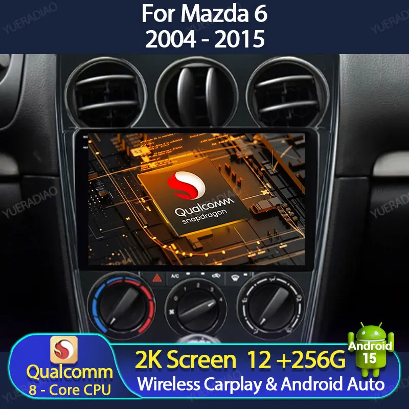 Android 15 Car Radio For Mazda 6 2004 - 2015 GPS NAVI 4G WIFI BT 2DIN ...