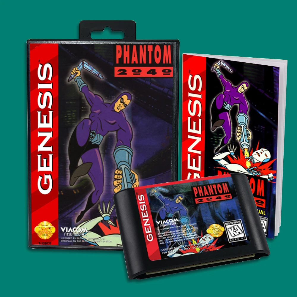 Phantom-2040-USA-Lable-Game-Cartridge-Box-Manual-For-Sega-Megadrive ...