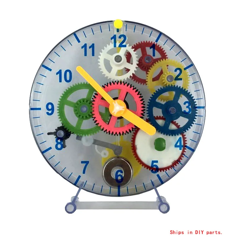 DIY Assembled Clockwork Clock Model Puzzle DIY Toy Clock Mechanical ...