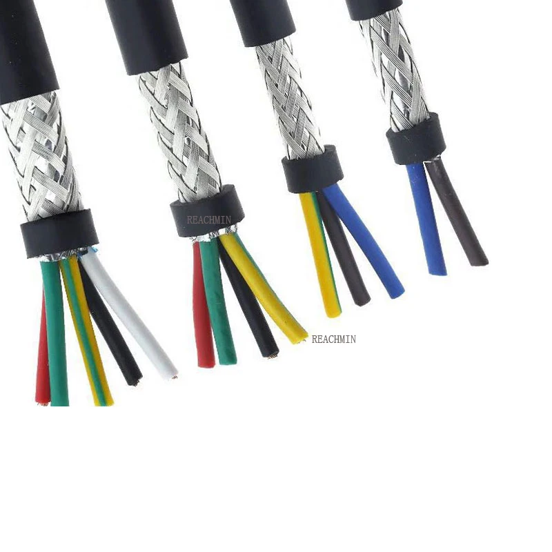 24AWG 0.2mm2 multi-core shielded cable RVVP 2/3/4/5/6/7/8/10/12/14/16/20/24 anti-interference ...