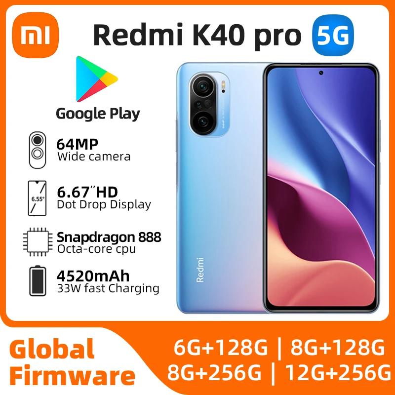 xiaomi redmi k40 pro Android 5G Unlocked 6.67 inch 12GB RAM 256GB ROM All Colours in Good ...