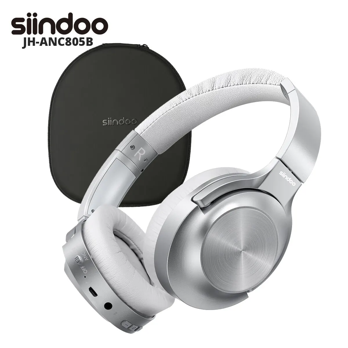 Siindoo-JH-ANC805-Wireless-Bluetooth-Headset-Active-Noise-Cancelling ...
