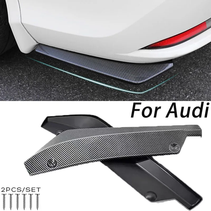2Pcs-Rear-Bumper-Lip-Wrap-Angle-Diffuser-Splitter-Canard-Spoiler-for ...
