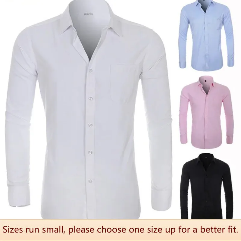 Men-Business-Classic-Inner-Wear-Casual-Shirt-Long-Sleeve-Trendy-Cotton ...