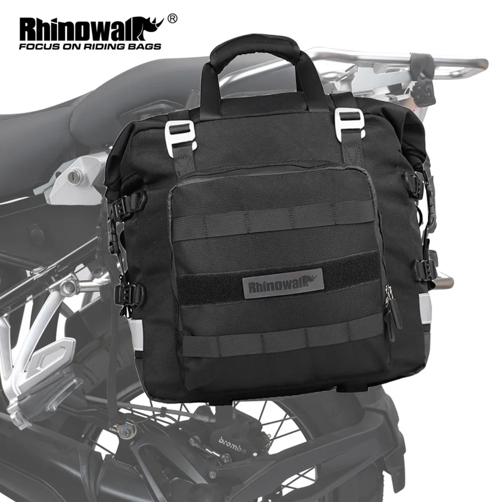 Rhinowalk Motorcycle Side Bag Fully Waterproof Inside 20L Expand 30L ...