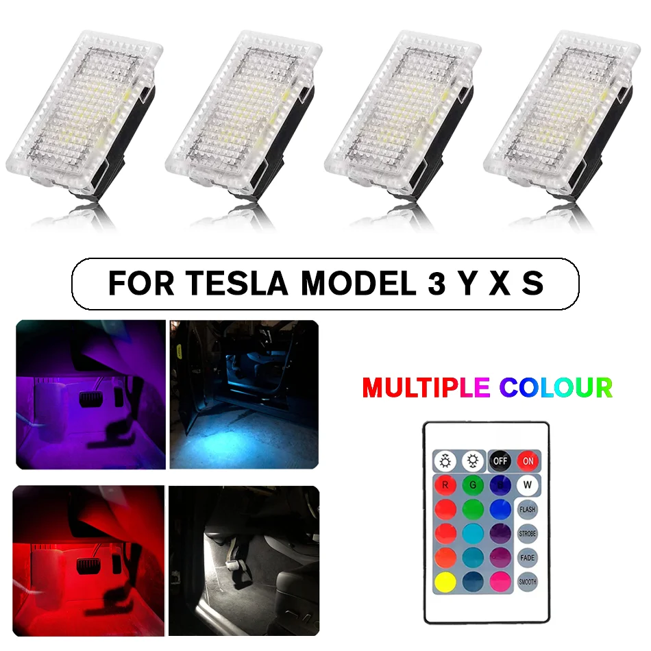 For-Tesla-RGB-LED-Lights-Bulbs-Kit-Atmosphere-Lamp-Projector-Trunk-Lamp ...