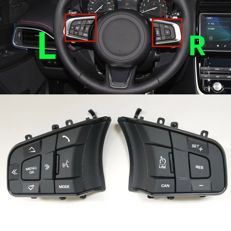 For-Jaguar-XJ-XF-XE-F-PACE-Car-Steering-Wheel-Speed-Cruise-Control ...