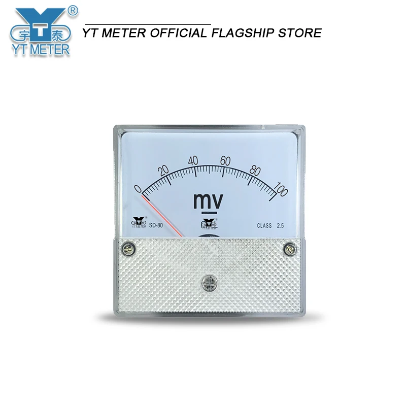 SD80 DC millivolt meter 75mV 100mV 200mV 300mV 500mV Pointer voltmeter ...