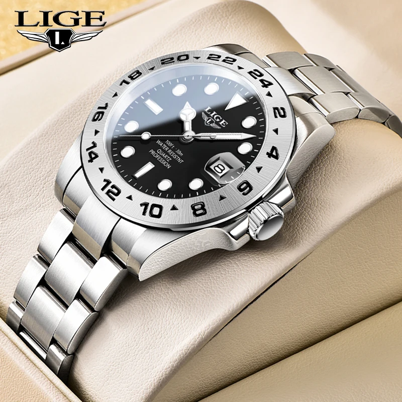 2022 New LIGE Design Top Brand Men's Sports Quartz Watches Stainless ...
