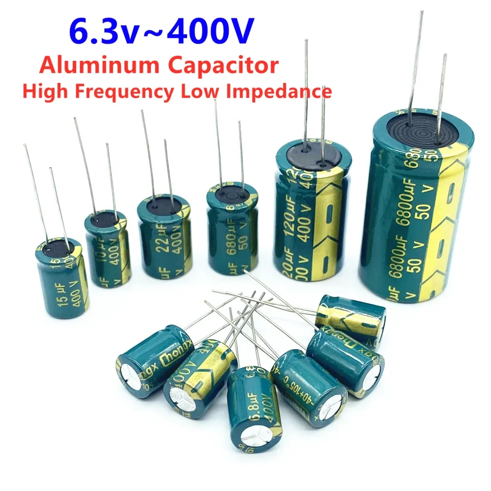10V 16V 25V 35V 50V 400V High Frequency Low ESR Aluminum Capacitor ...
