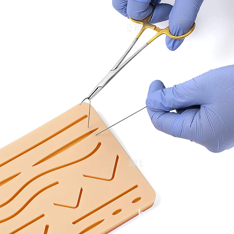 Y Traumatic Skin Suture Training model Pad with Wound silicone suture ...
