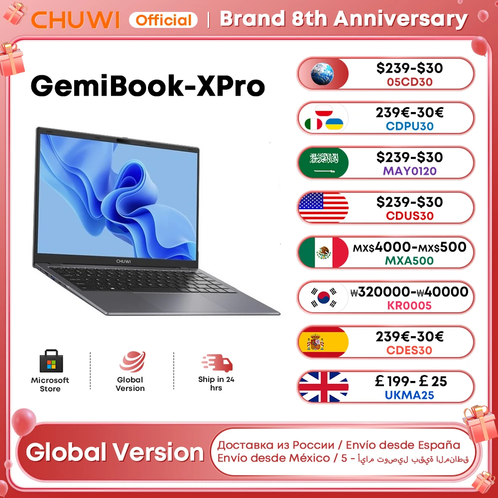 CHUWI-GemiBook-XPro-14-1-inch-UHD-Screen-Intel-N100-Laptop-8GB-RAM ...