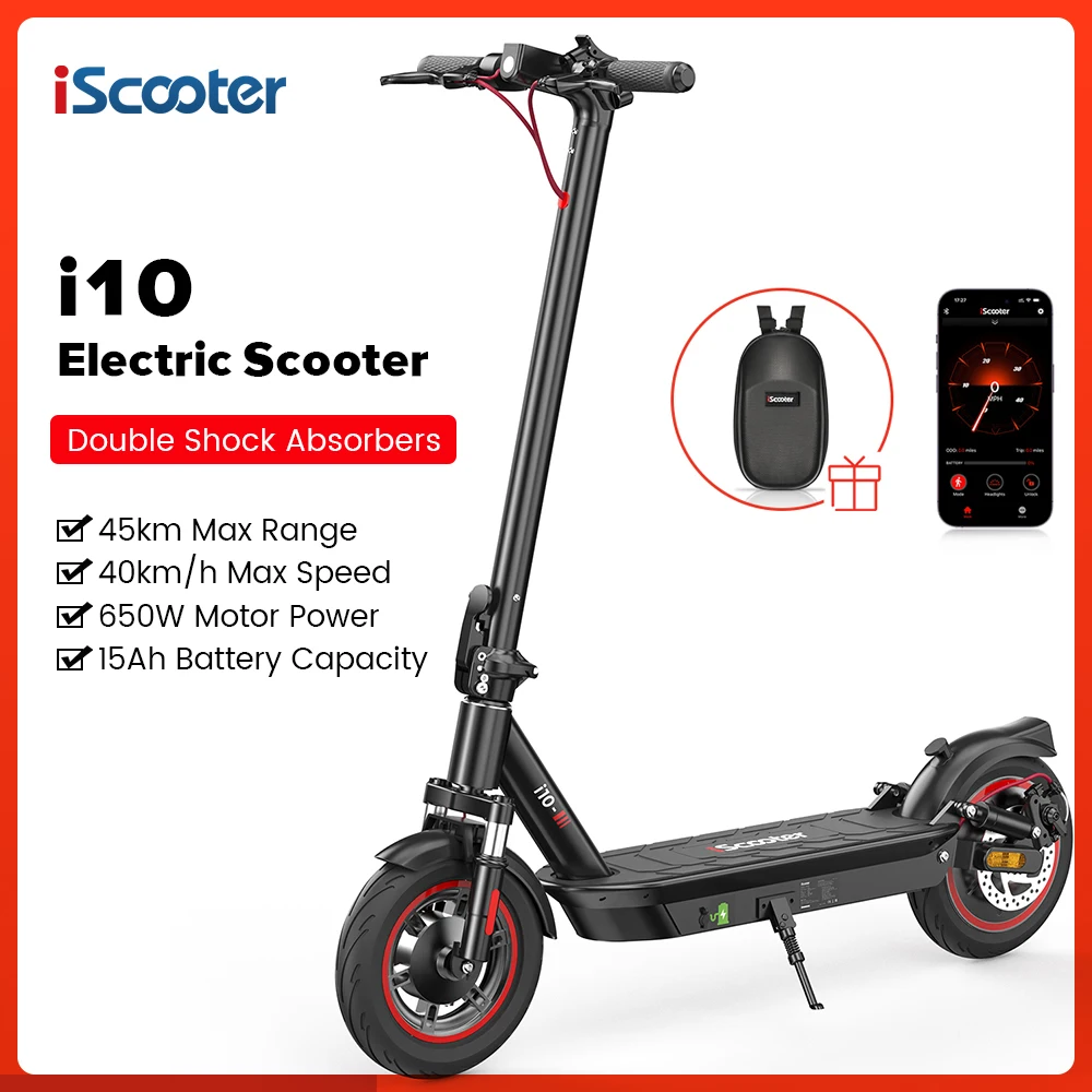 iScooter-i10-Electric-Scooter-15Ah-650W-Scooter-10inch-Foldable-Kick ...