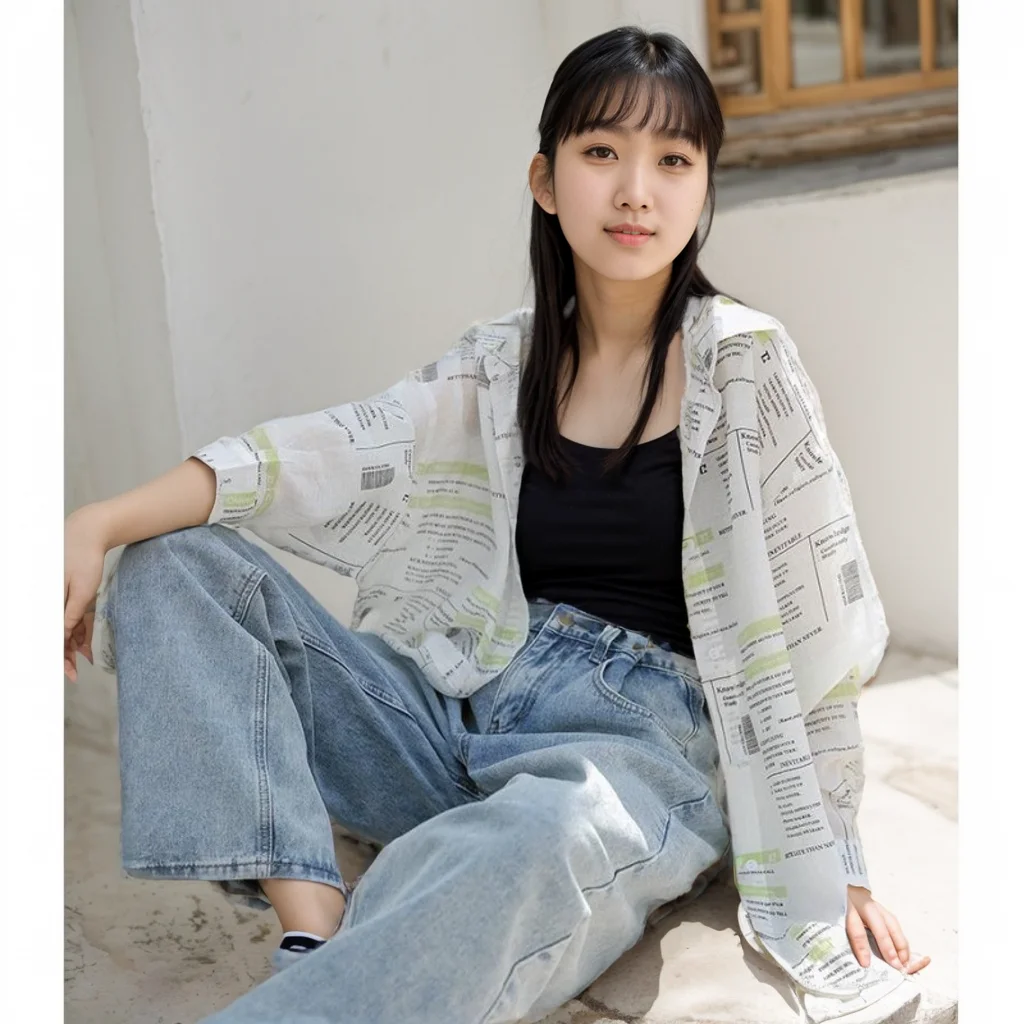Plus Size Casual Print Letter Mid-length Blouse Women Autumn Blouse ...