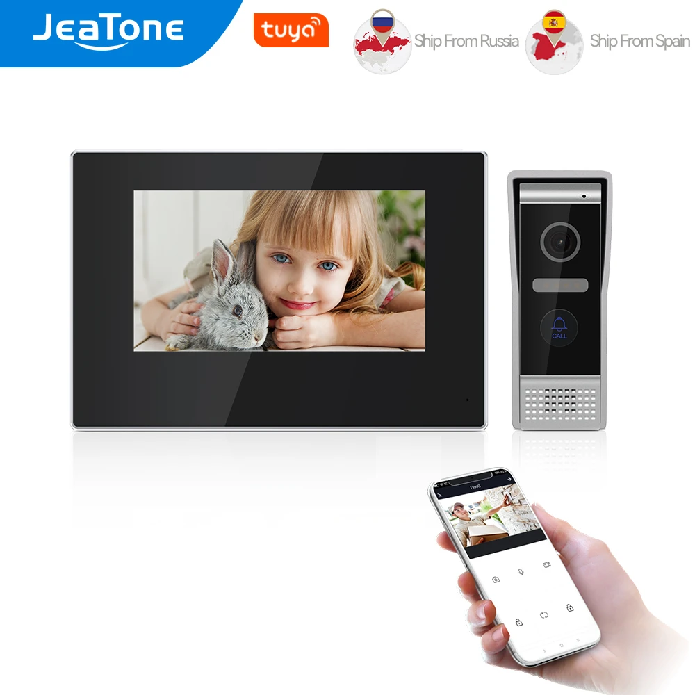 Jeatone 7 Inch Wifi Ip Video Door Phone Intercom Kit Door Bell Door ...