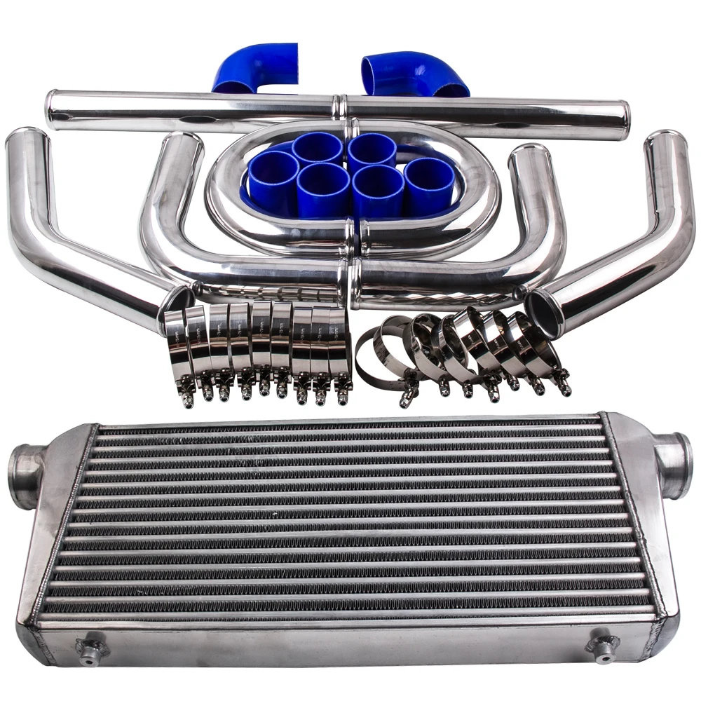 600x300x76 2.5" Intercooler Pipe ALLOY UNIVERSAL TURBO HARD PIPE 3 ...