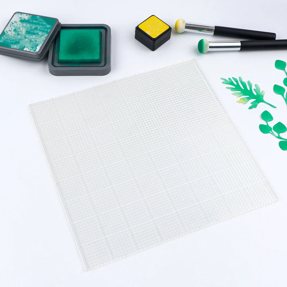8.25x8.25inch Low Tack Sticky Mat with Grid for Stamping Stenciling Ink ...