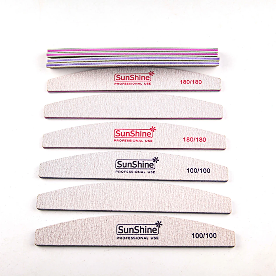 SunShine-10pcs-Lot-Wooden-Nail-Files-Professional-Nail-Buffer-100-100 ...