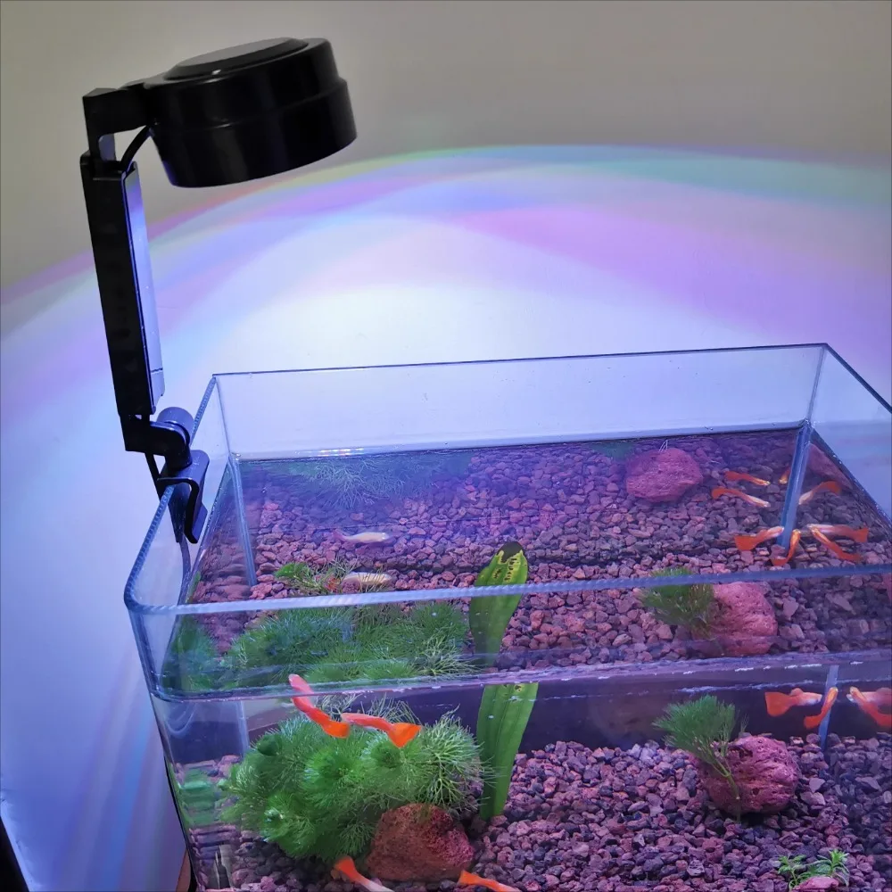 Mini LED Aquarium Light 5W USB Red Blue White Green LED Fish Tank Clip ...