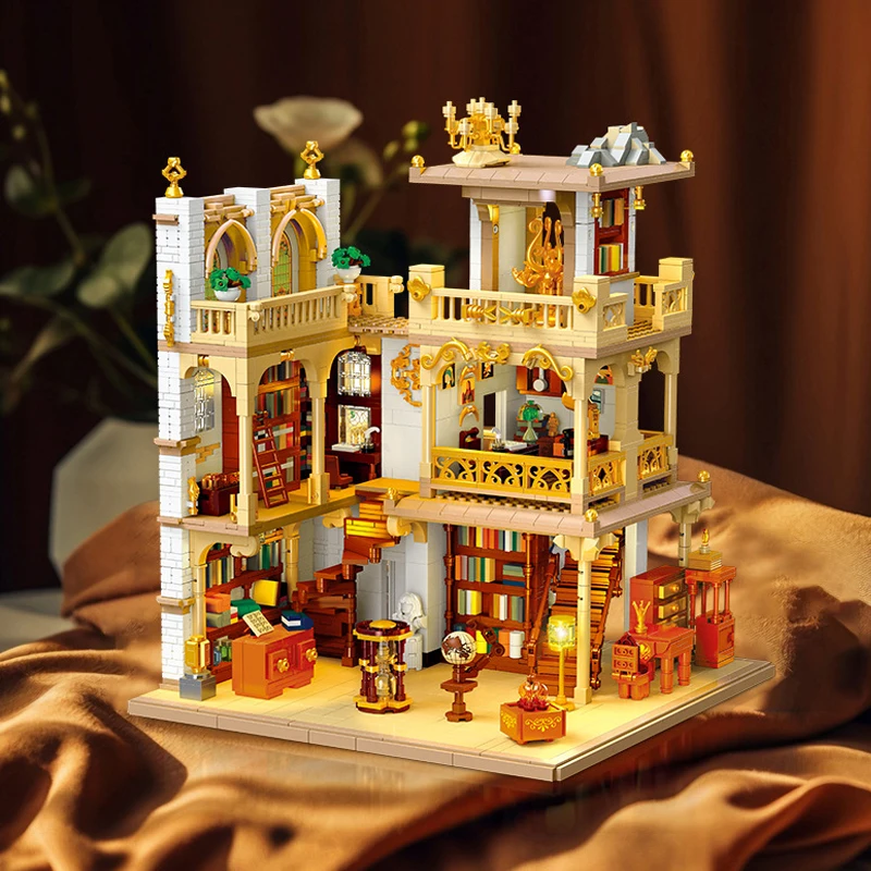 3028pcs-MOC-Idea-Bookstore-Building-Blocks-Model-City-Library-Bricks ...
