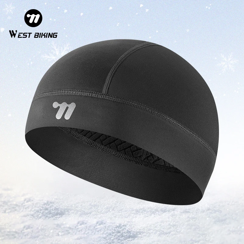 WEST BIKING Winter Warm Cycling Cap Elastic Jacquard Velvet Windproof ...