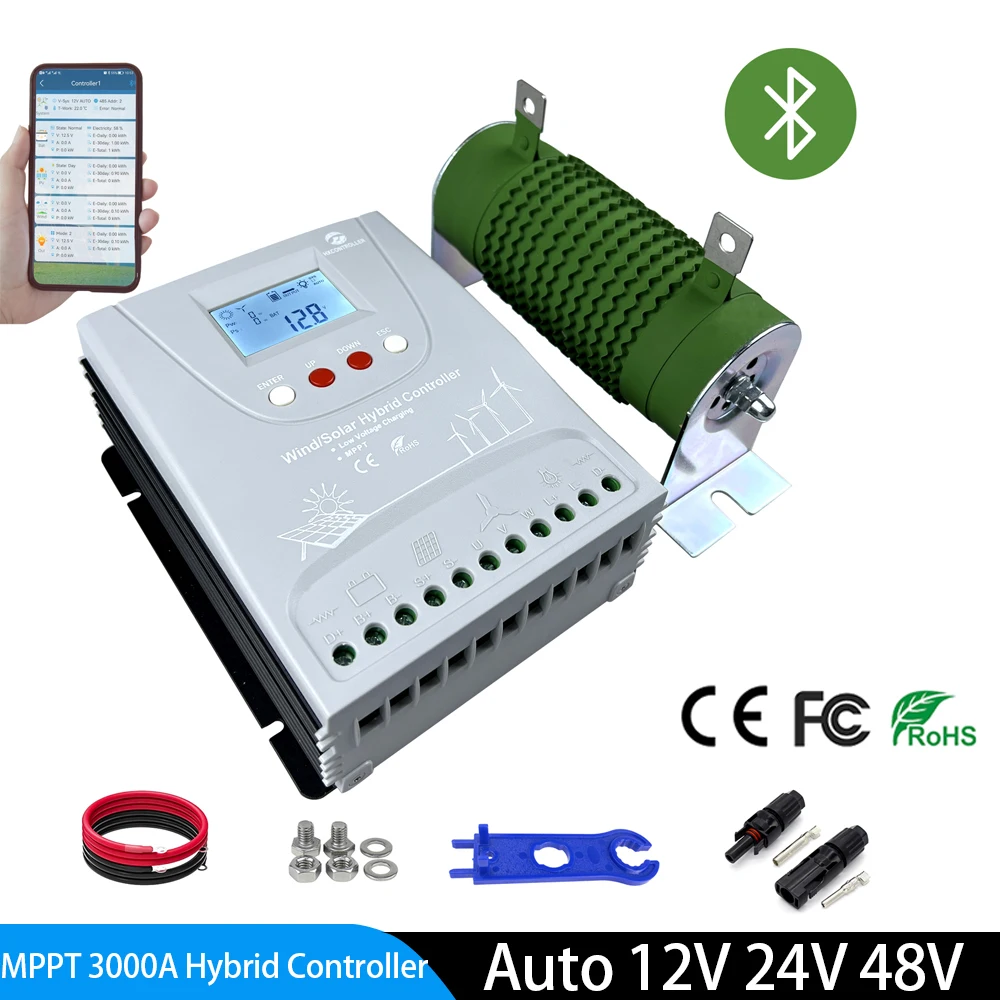 12V-24V-48V-MPPT-Hybrid-Wind-Solar-Booster-Charge-Controller-With-Free ...