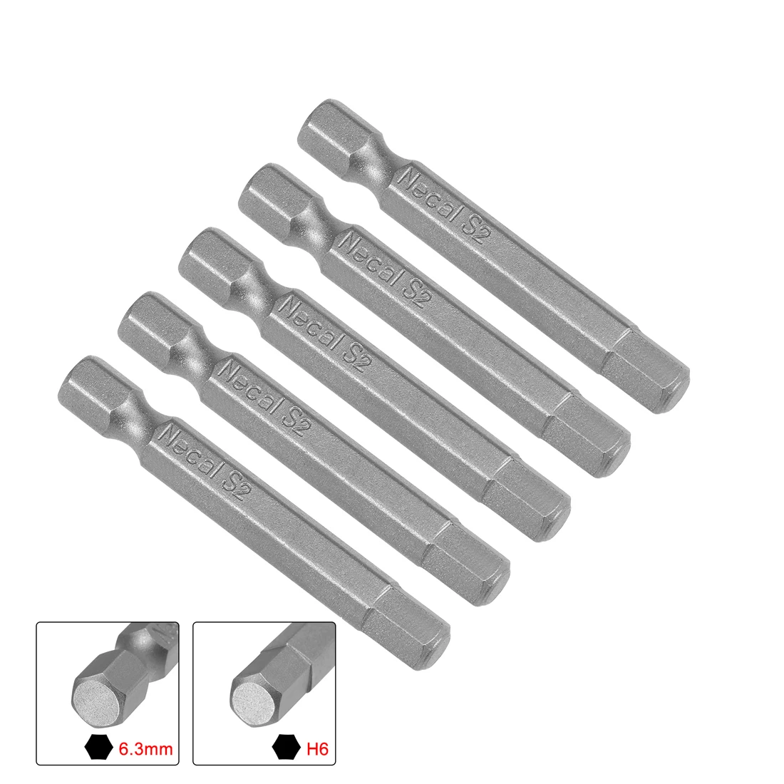 Uxcell-5pcs-H6-Hexagonal-Screw-Driver-Bit-Magnetic-Hex-Shank ...
