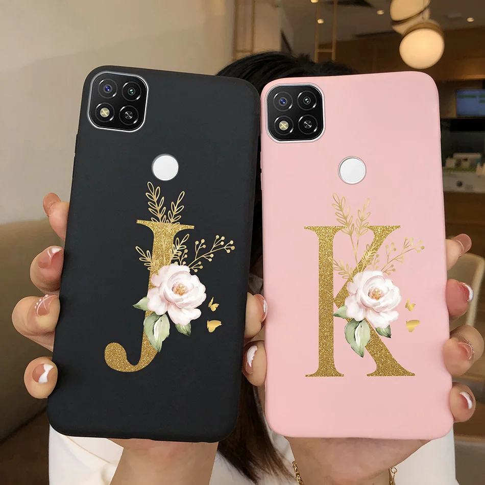 For Xiaomi Redmi 9C NFC Case Soft Cute Letters Back Cover For Xiaomi ...