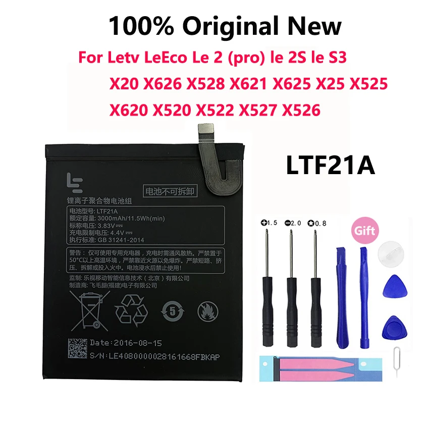 100% Original LTF21A Battery For Letv LeEco Le 2 (pro) le 2S le S3 X20 ...