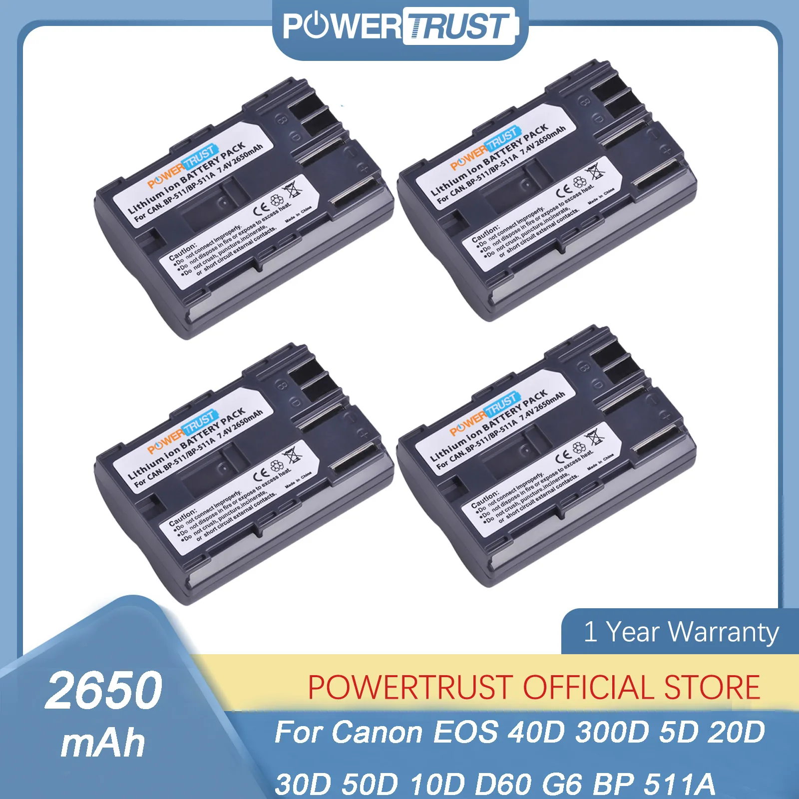 BP-511-BP-511A-2650mAh-Camera-Battery-BP511-BP-511-For-Canon-EOS-40D ...