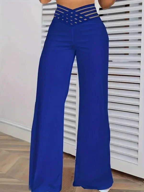 Plus Size 1XL-5XL Women's Fashion Transparent Mesh Patchwork High-Waist ...