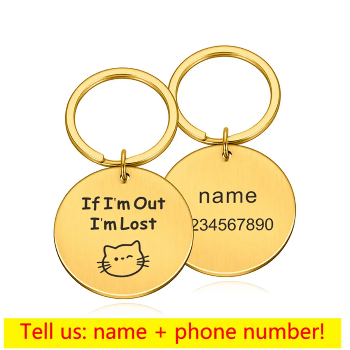 1-pc-funny-cute-cat-Tag-Laser-Engraving-Pet-Engraved-Record-Tel-Address ...
