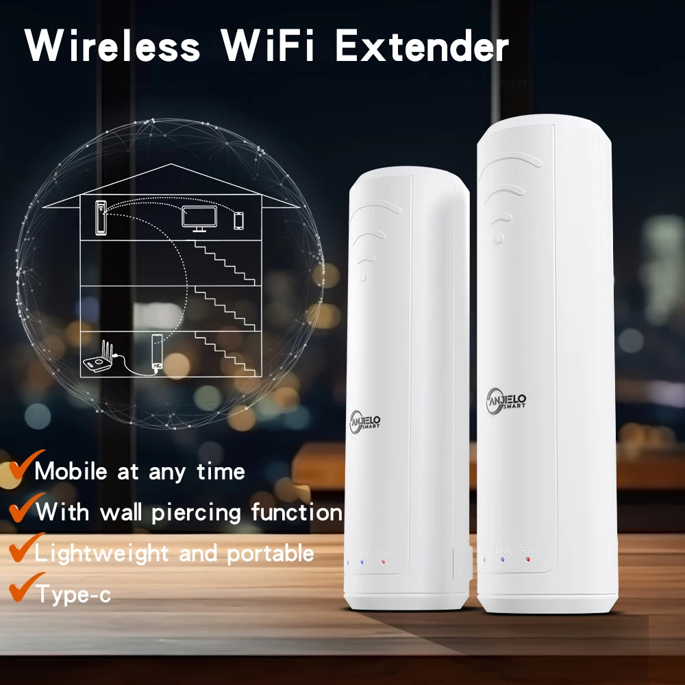 Portable Wifi Extender 2.4G Wireless Long Range Signal Transmission ...