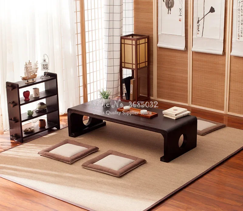 Japanese-Vintage-Low-Table-Indoor-Wood-Furniture-Asian-Style-Coffee-Tea ...