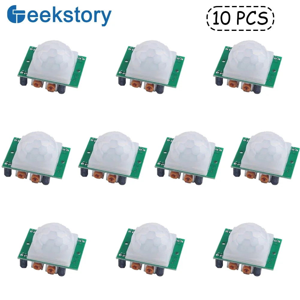 5/10pcs HC-SR501 PIR Infrared Sensor Adjust IR Pyroelectric Infrared ...