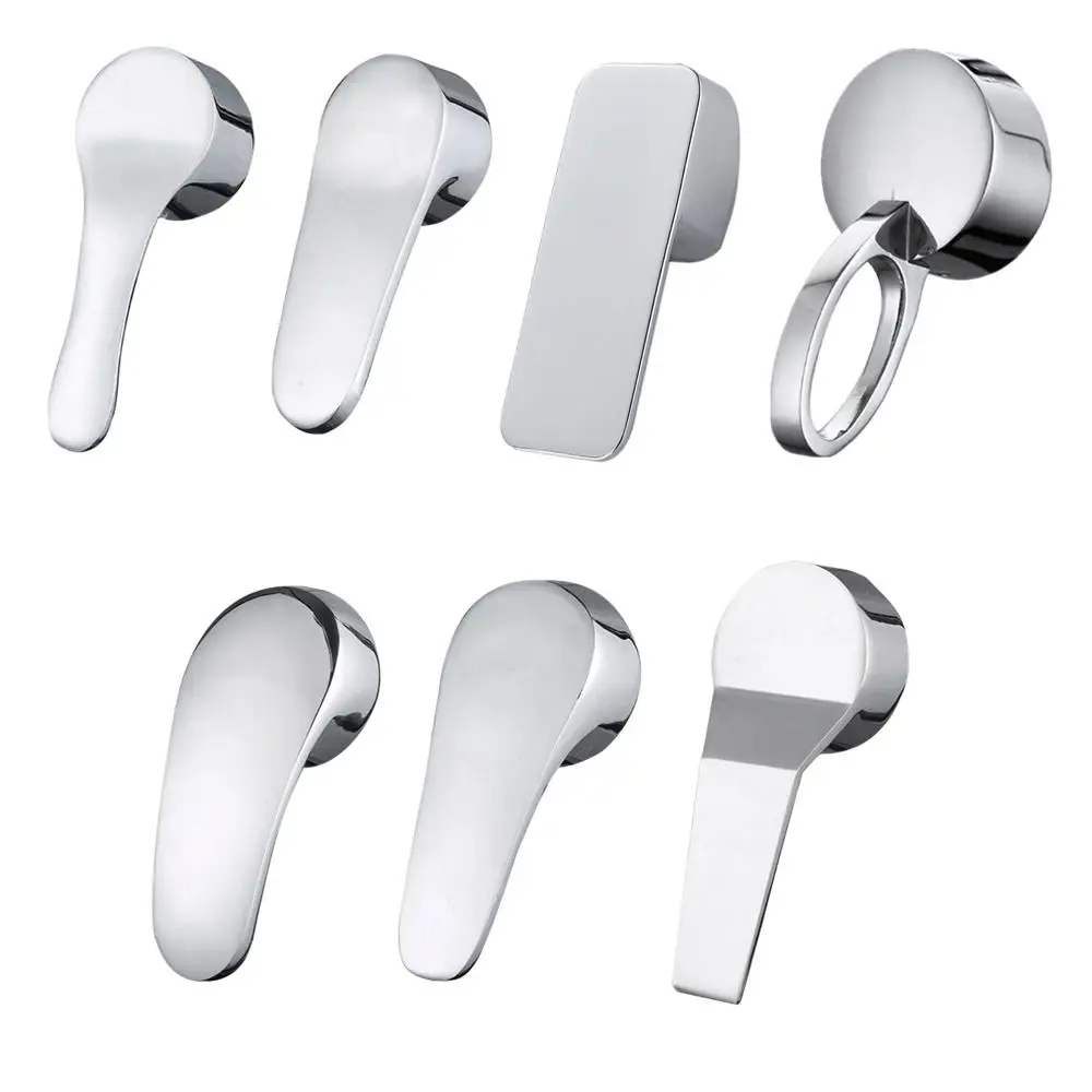 35mm-40mm-Spool-Faucet-Handle-Replacement-Silver-Metal-Chrome-Plated ...